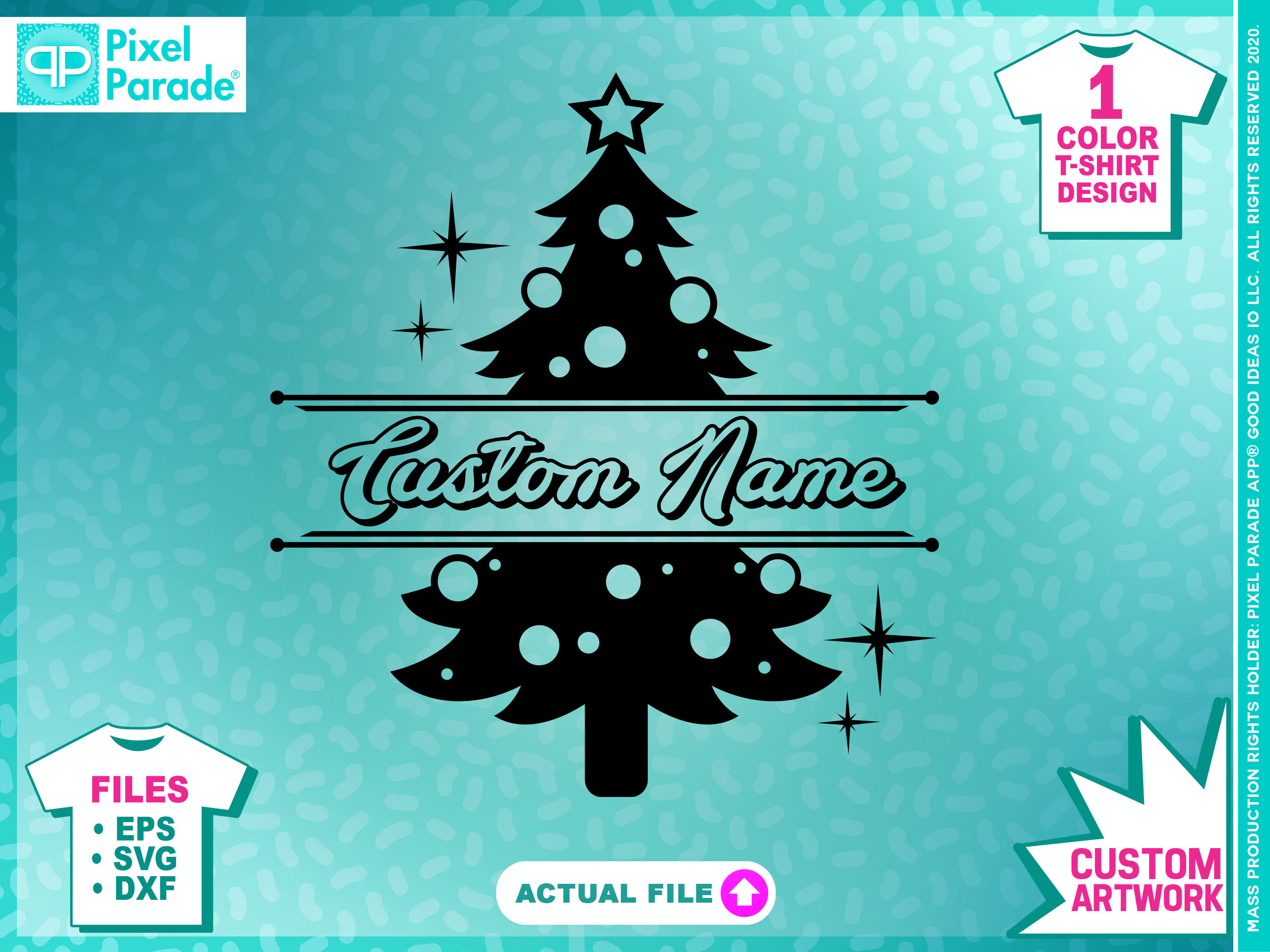 Custom Christmas Tree Family Name SVG Cut File (digital Download) - Etsy