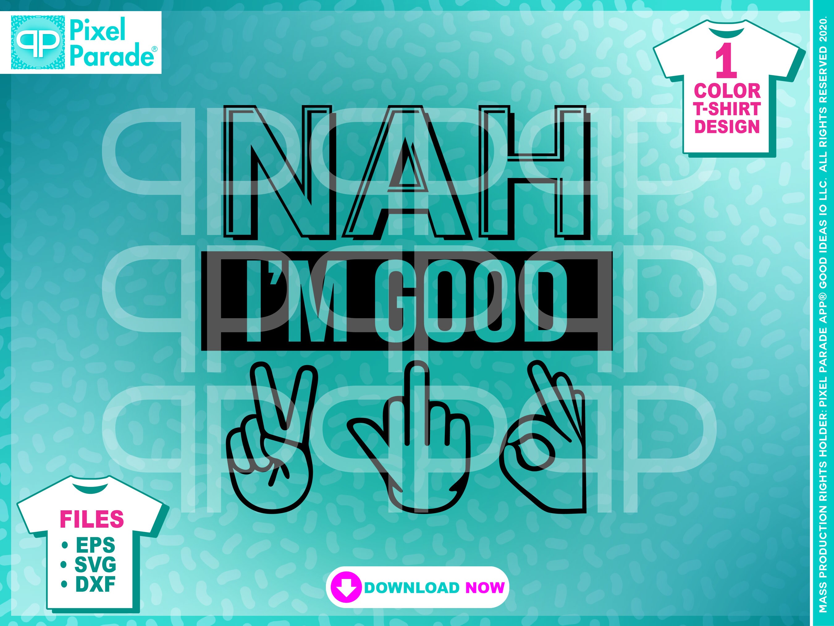 Nah I'm Good Svg Cut Files for Cricut Svg Funny Files for - Etsy