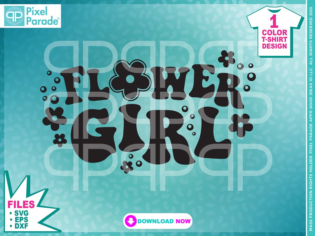 Flower Girl Svg, Flower Girl Shirt, Flower Girl Cut File, Flowers Retro ...