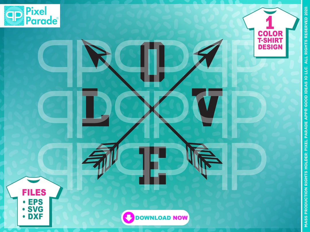 Love Arrows SVG: Cross Arrows Vector Cut File (digital Download) - Etsy