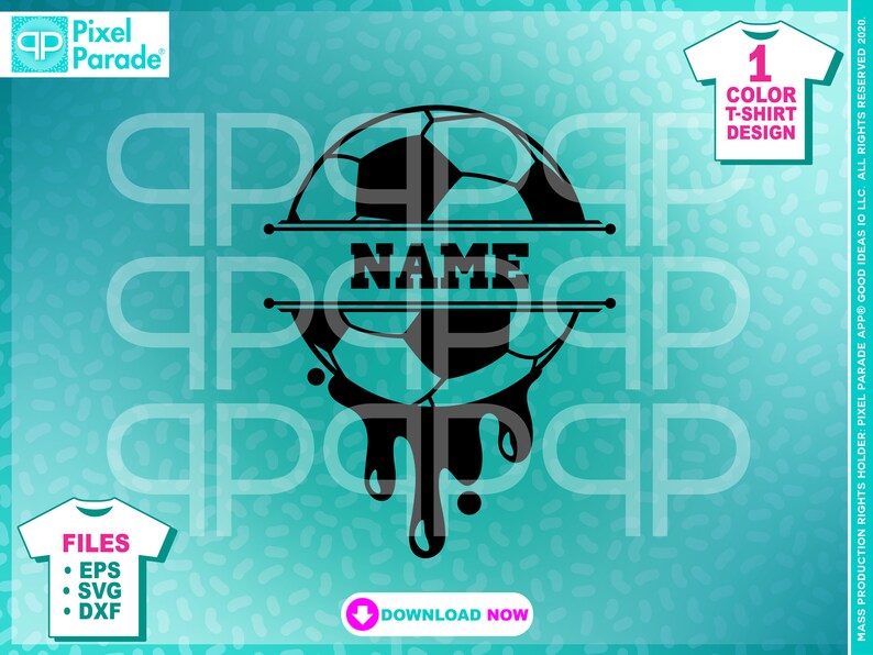 DIY Custom Svg, Custom Name Svg, Soccerball Drip Name Frame, do It ...