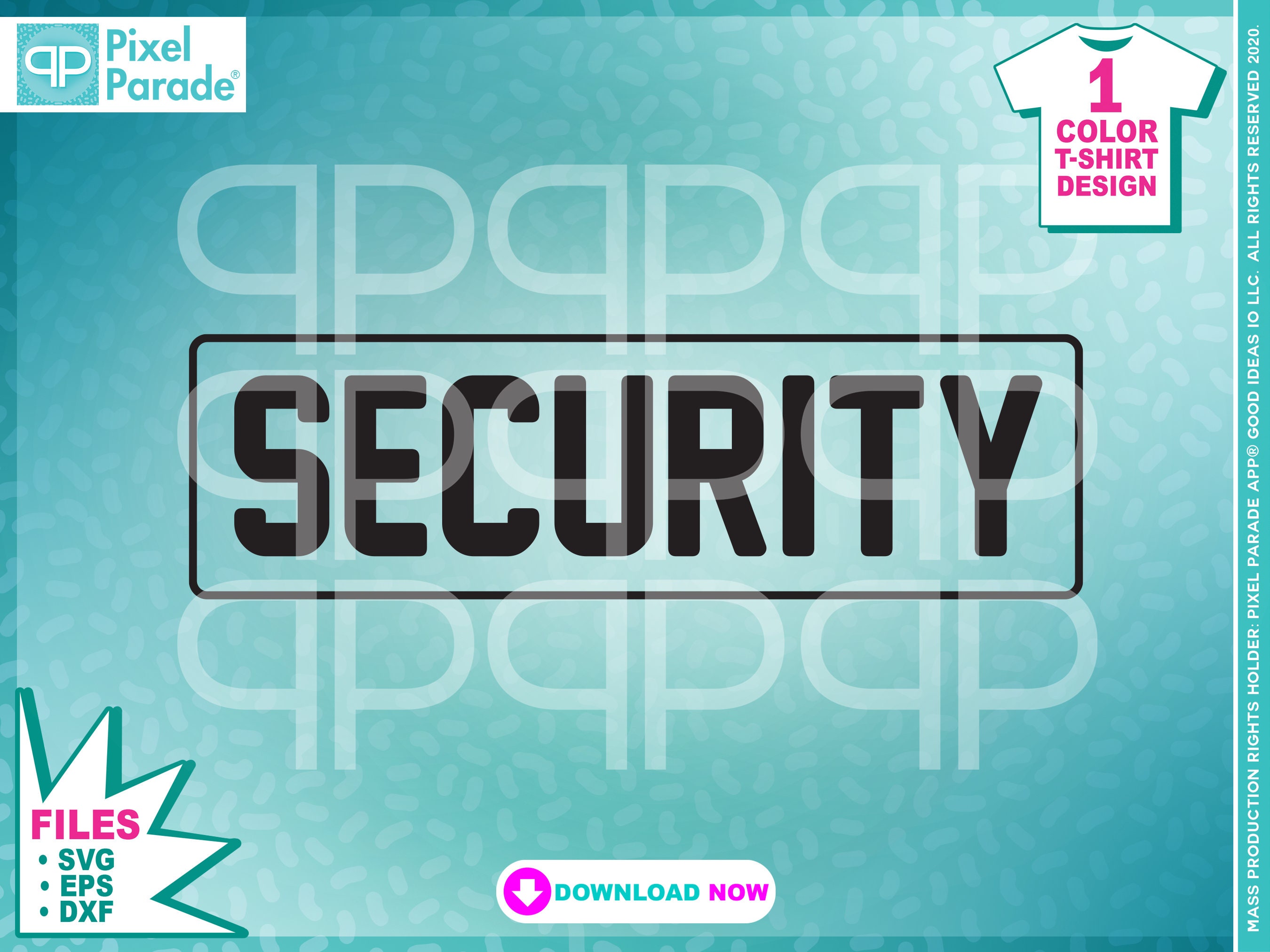 Security T, Security Uniform Svg, Security Text, Digital Cut Files By ...