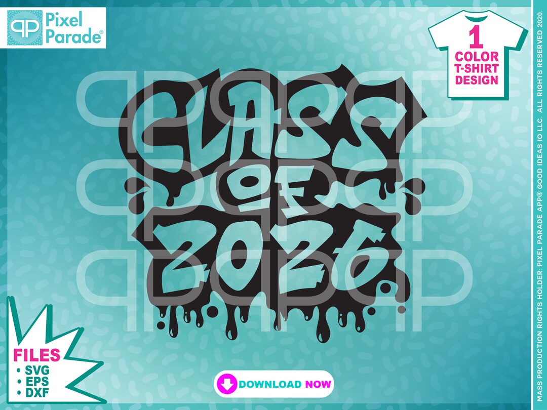 Class Of 2026 Graffiti Svg Graduation Clipart Digital Cut Files Etsy
