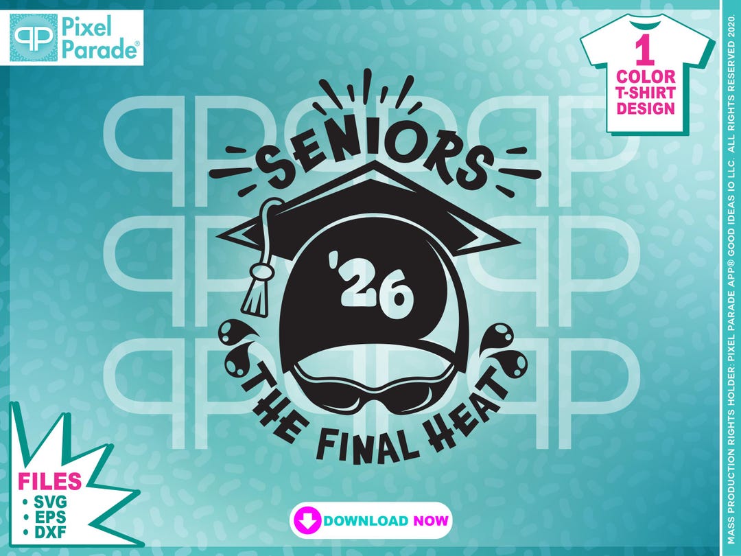 Seniors 2026 Swimmer Cap SVG: Graduation Cut Files (digital Download ...