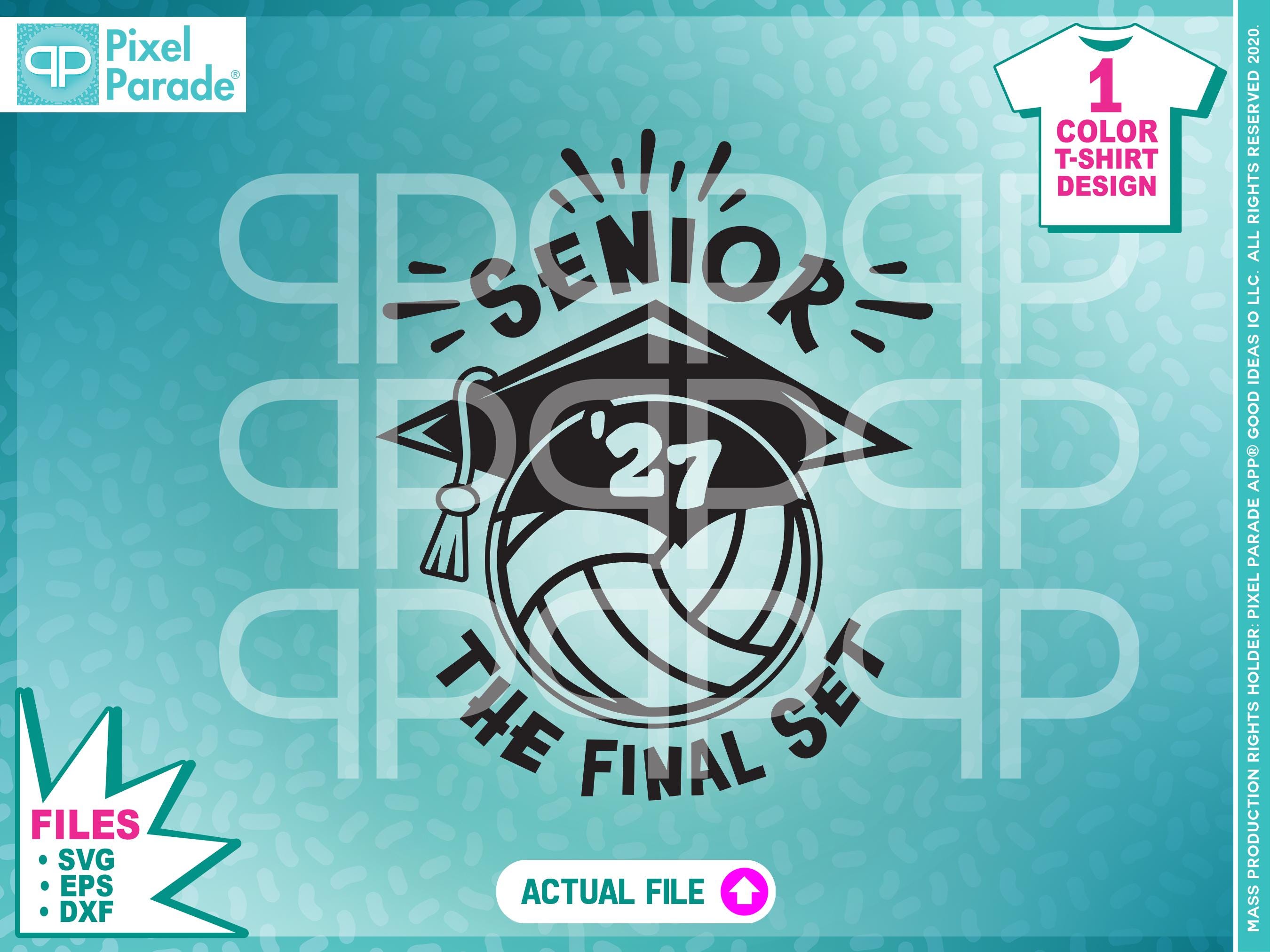 Senior 2027 Volleyball SVG: Graduation Cap Cut File (digital Download ...
