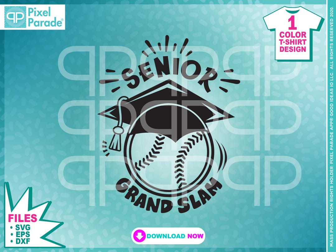 Senior Grand Slam SVG: Baseball Softball Player Graduation (digital ...