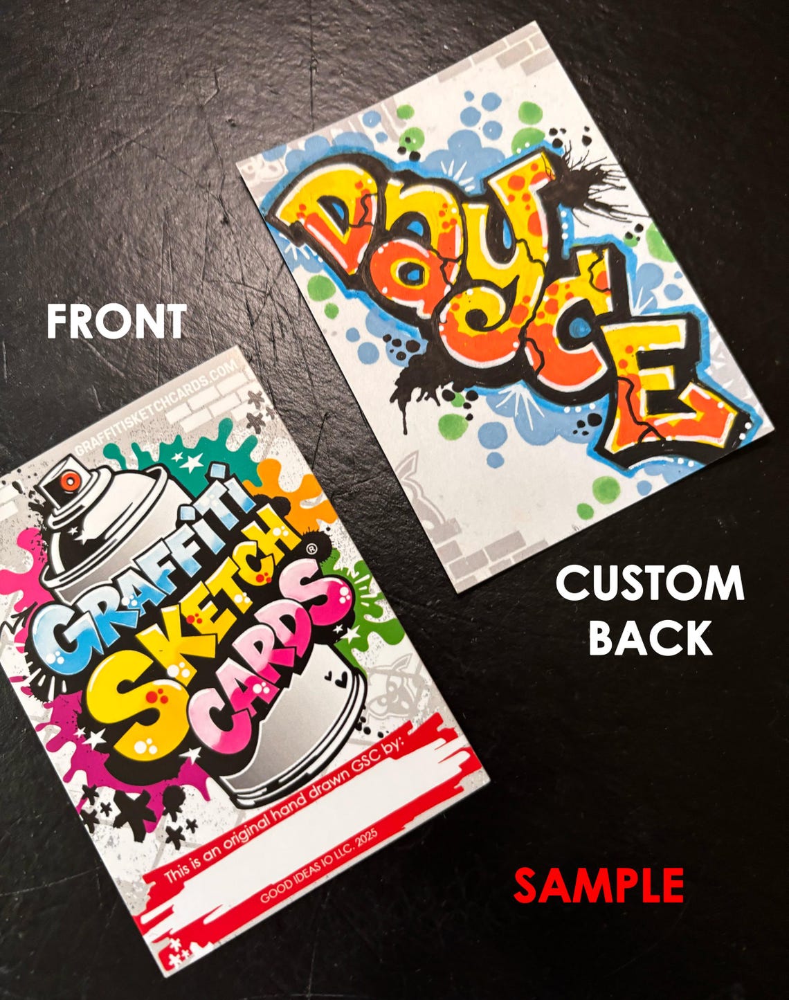 Graffiti Sketch Card: Custom Name Collectible Art Card - Etsy