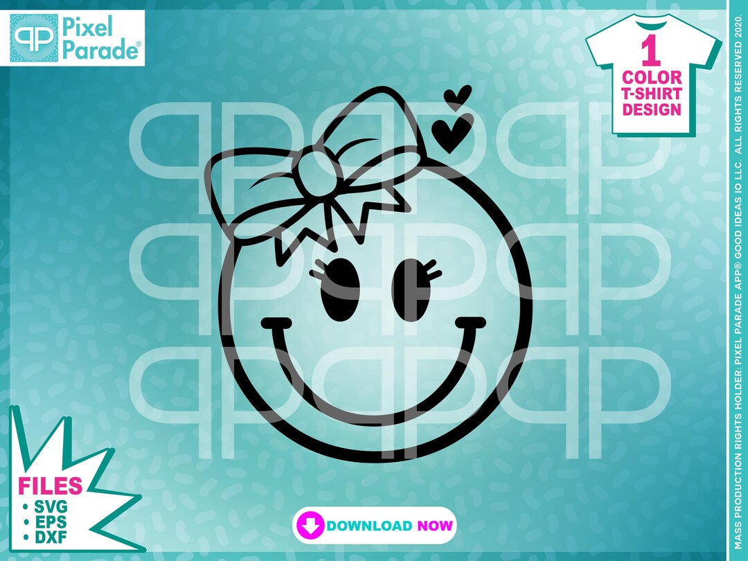 Smiley, Smiley Face With Bow, Cute Girl Emoji Clipart, Kawaii Bow ...