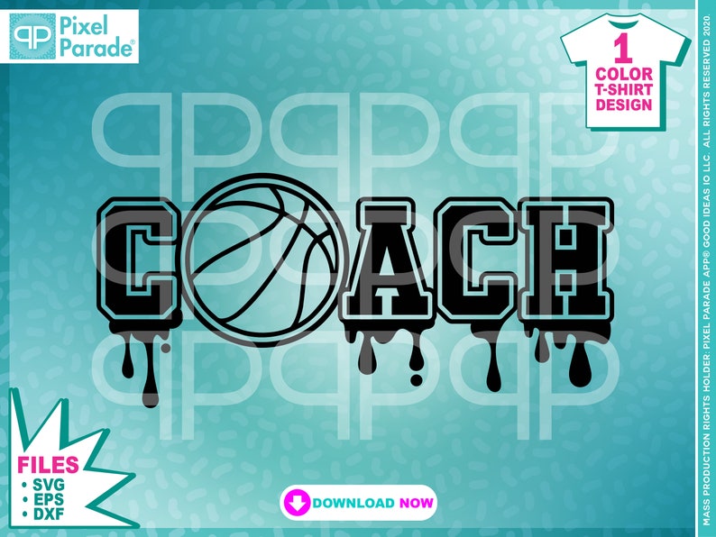 Basketball Coach Drip SVG: Retro Cut File (digital Download) - Etsy