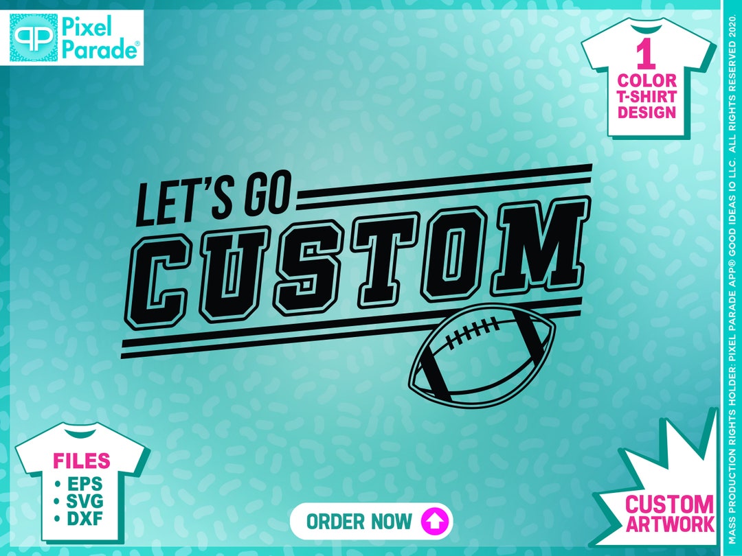 Custom Svg, Let's Go Team Football Name College Font Svg, Varsity Font ...