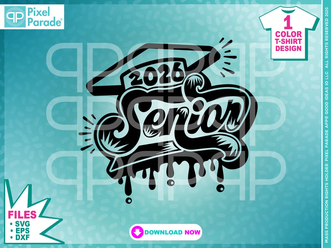 Senior Graduate 2026 Retro, Svg, Dxf, Eps, Senior Cap, Trendy ...