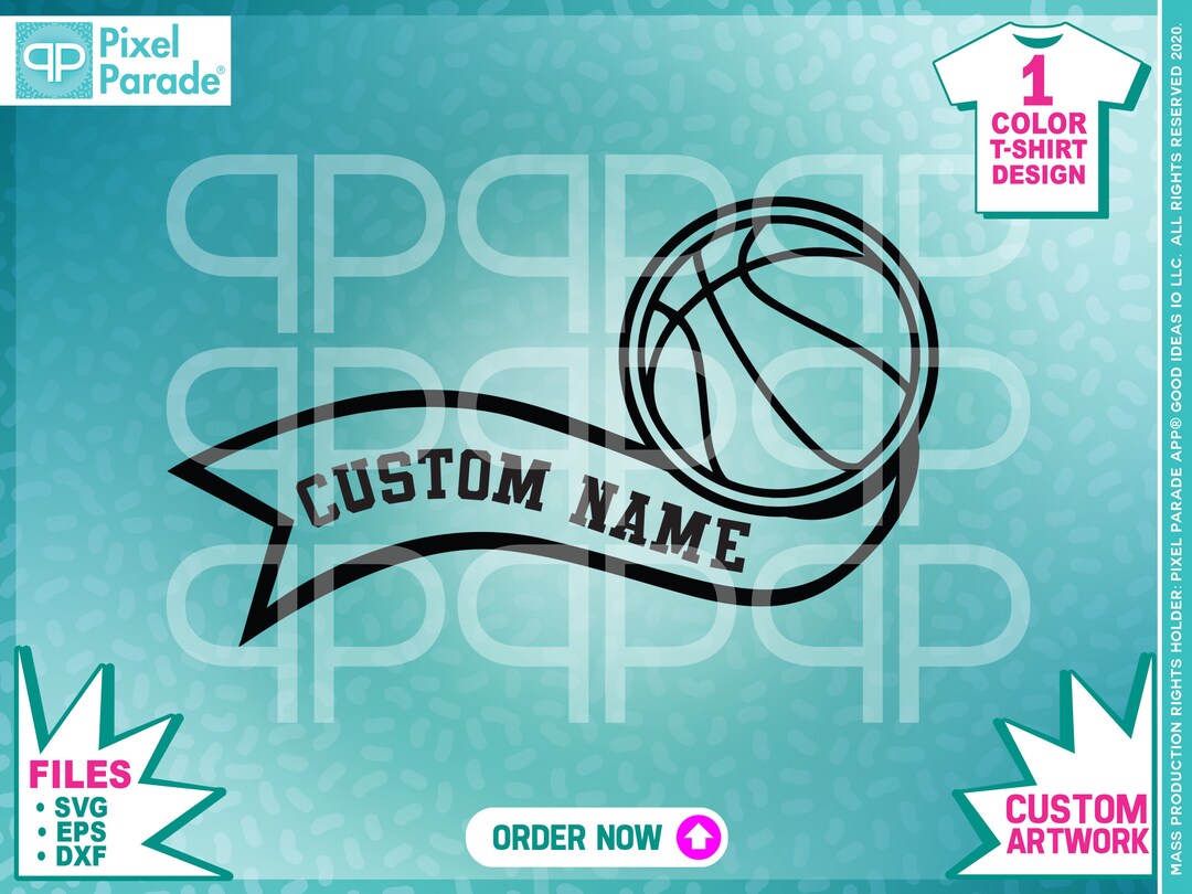 Custom Basketball Name SVG: Team Banner Cut File (digital Download) - Etsy