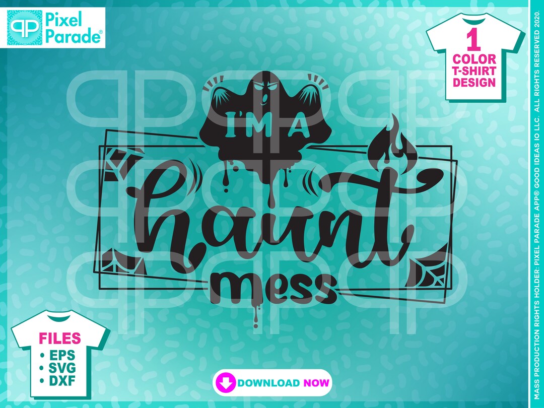 Haunt Mess Svg , Cute Halloween, Ghost, Funny Quote, Ghost Vibes ...