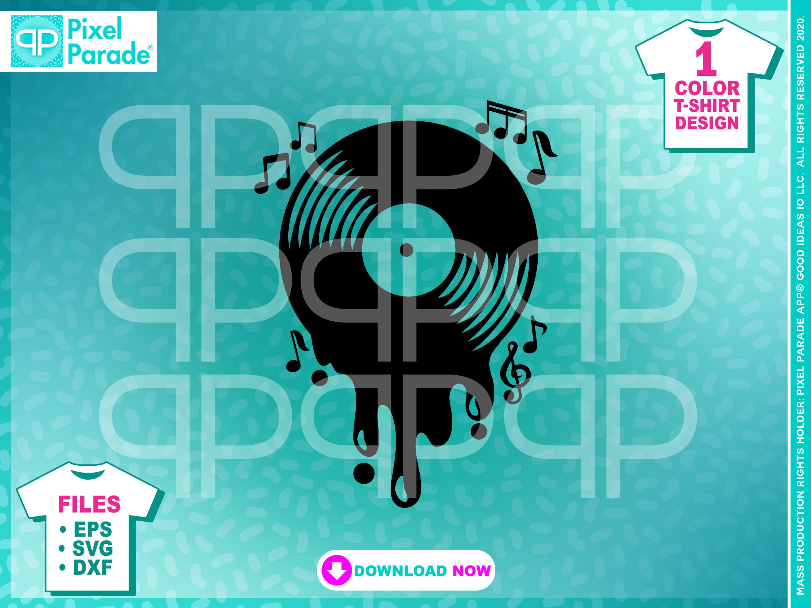 Vinyl Record Drip Design: SVG, EPS, DXF Digital Files - Etsy