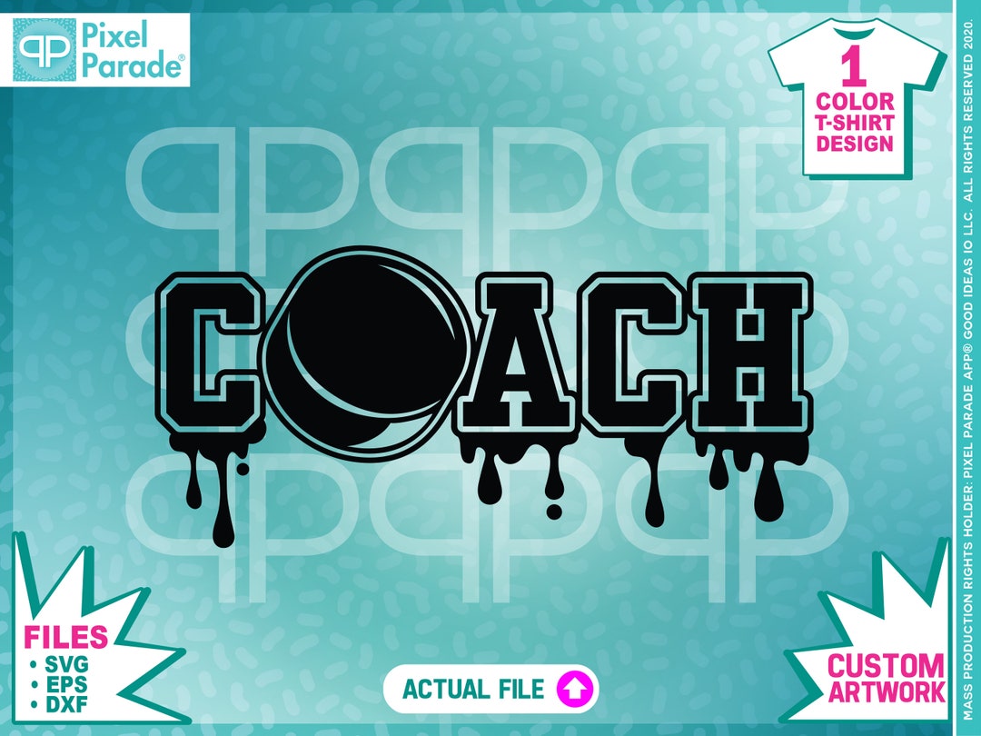 Hockey Coach SVG: Puck Drip Design (digital Cut File) - Etsy