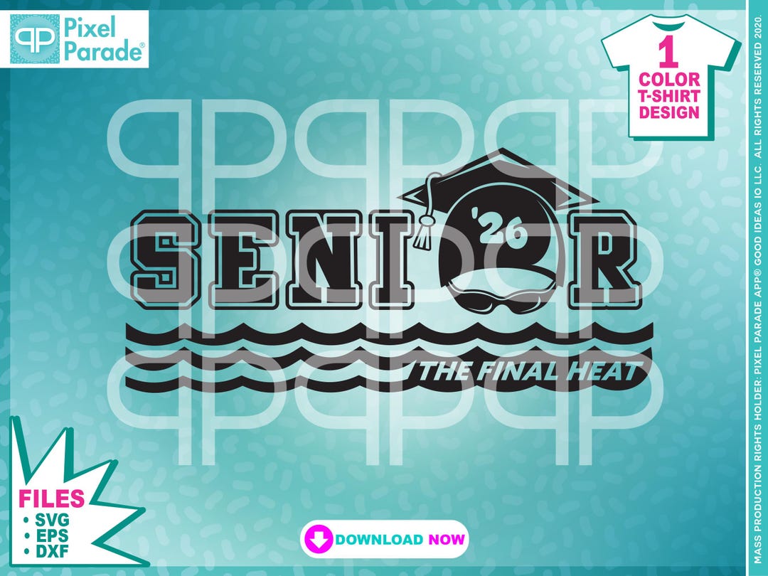 Senior Swimmer Cap 2026 SVG: Graduation Cut Files (digital Download - Etsy