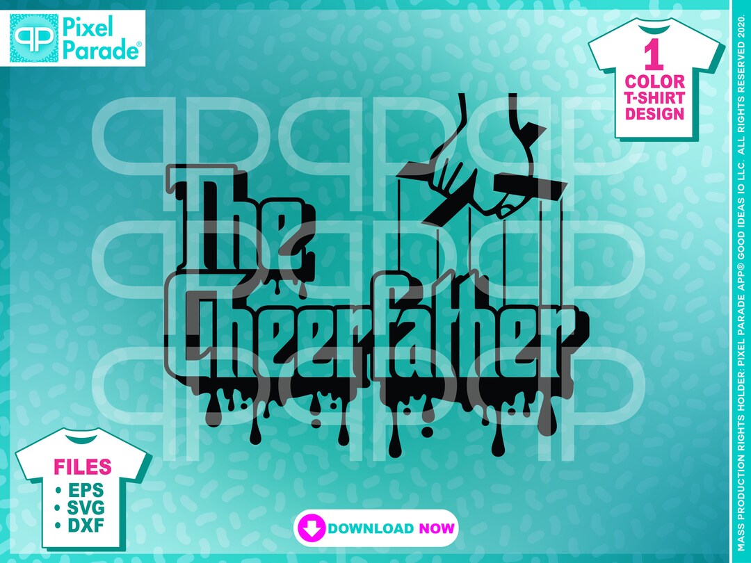Cheer Dad, Cheer Father Design "the Cheerfather 3D Drips" Cheerleader ...