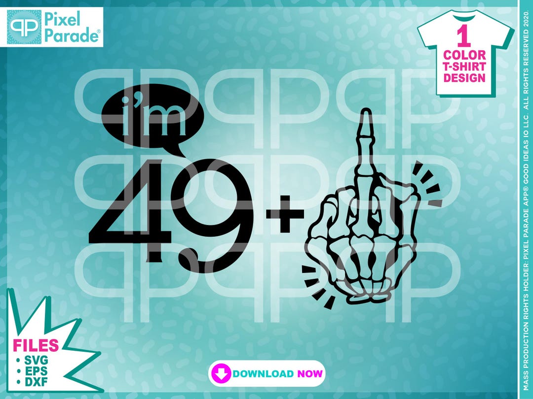 50th Birthday, Bday, "i'm 49 Plus One" Middle Finger, 50th, Funny, Gift ...