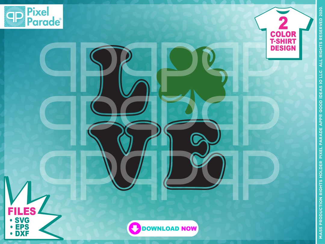 Saint Patricks Day SVG, Love Shamrock SVG, Lucky SVG, Digital Download ...