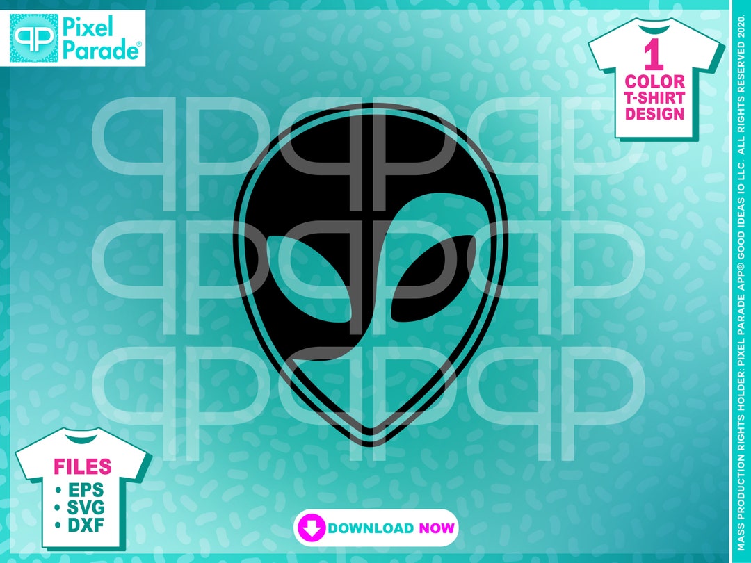 Ying Yang Alien Head SVG: Pop Art Digital Cut Files - Etsy