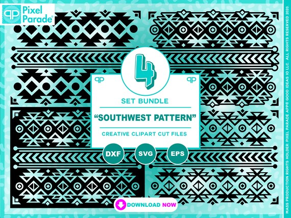 4pc. Bundle southwest Pattern SVG EPS DXF - Etsy