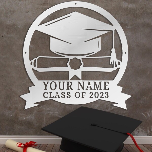 Graduation Cap Metal Art - Etsy