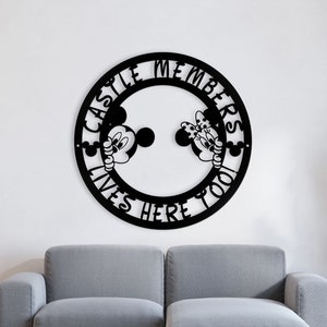 Mickey and Minnie Metal Sign Family Welcome Sign Disney Metal Sign ...