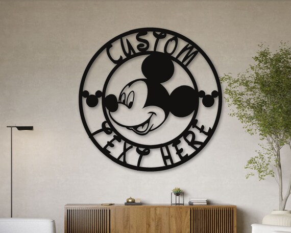 Customized Mickey Metal Sign Disney Sign Mickey Wall Art - Etsy UK
