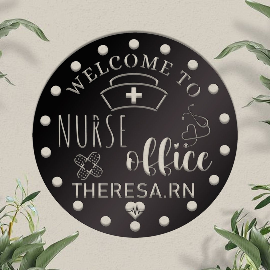 Personalized Nurse Metal Sign, Custom Nurse Gifts, Nurse Office Décor ...