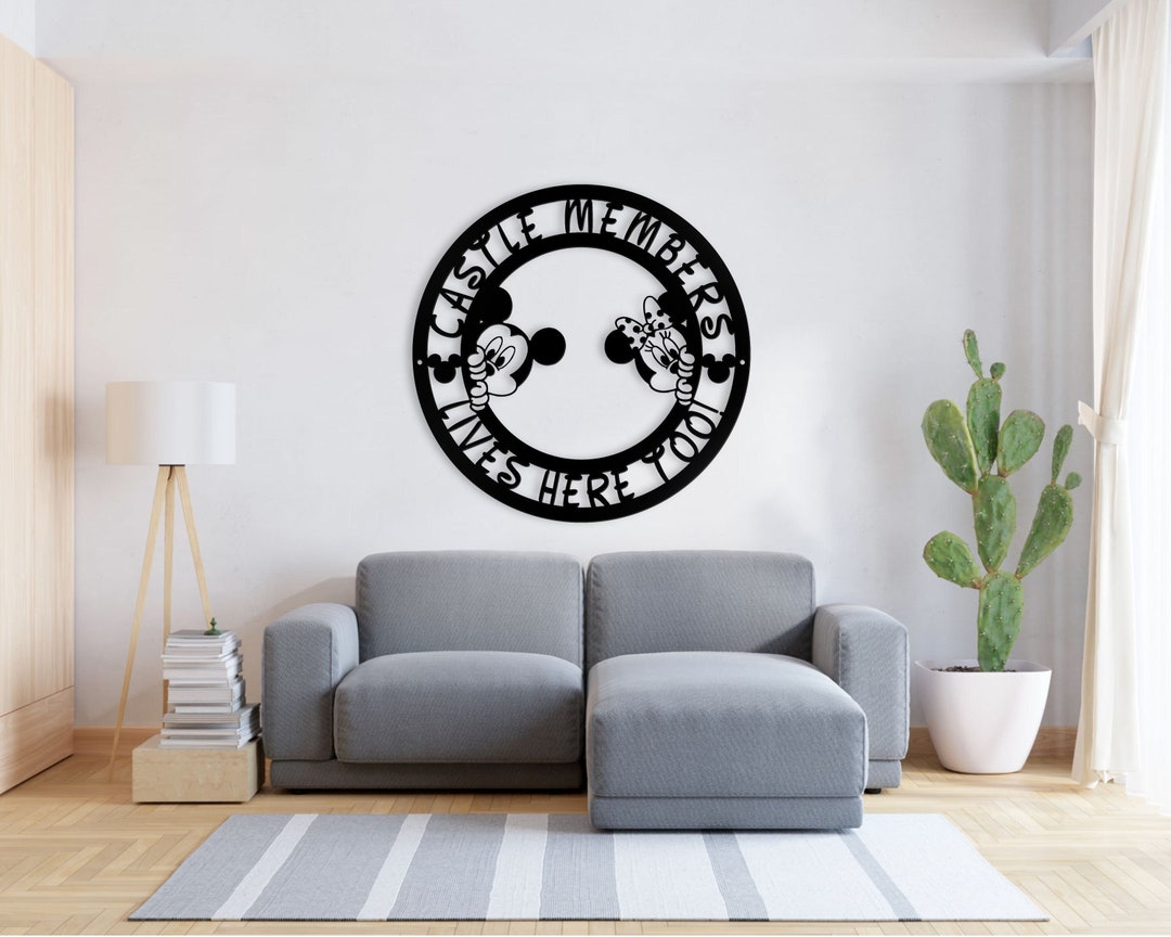 Mickey and Minnie Metal Sign Family Welcome Sign Disney Metal Sign ...