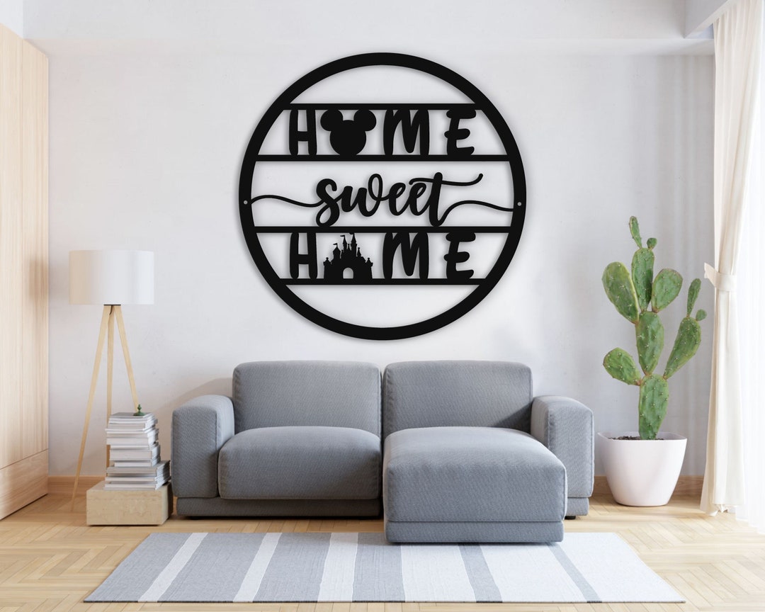 Home Sweet Disney Home Metal Sign, Christmas Disney Gifts, Farmhouse ...