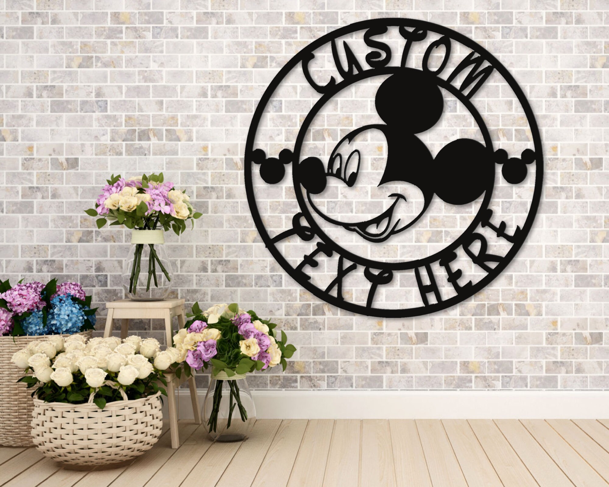 Customized Mickey Metal Sign - Disney Sign - Mickey Wall Art - Mickey ...