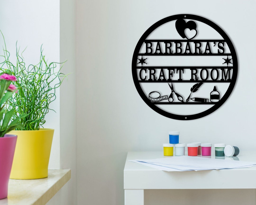 Craft Room Metal Sign Customize Craft Sign Quilting Sign Art Room Décor ...