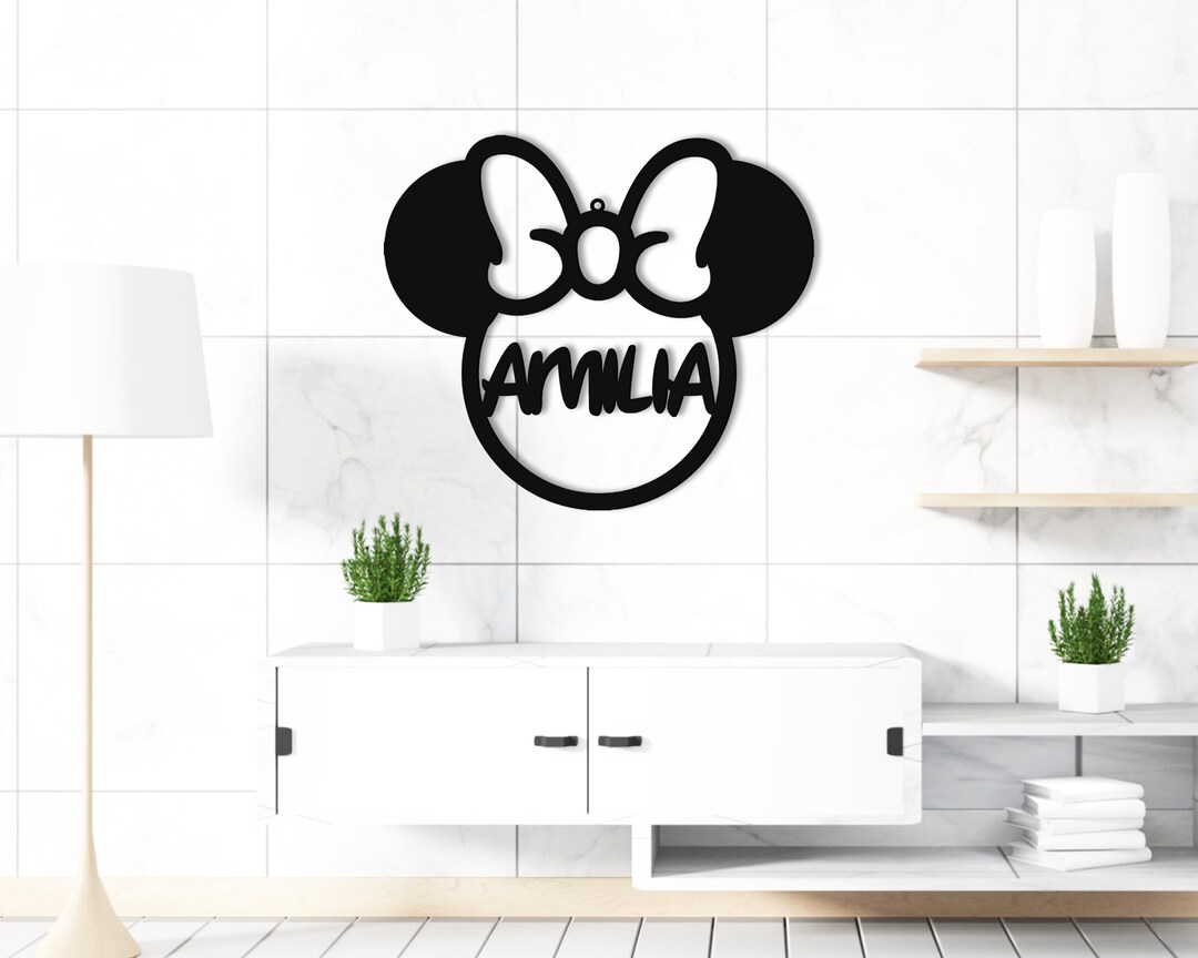 Custom Minnie Sign Metal Minnie Head Sign Disney Wall Art - Etsy