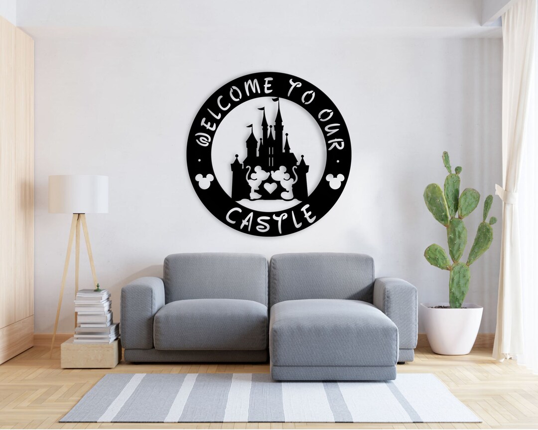 Welcome to Our Castle Sign Disney Metal Sign Metal Wall Art Castle ...