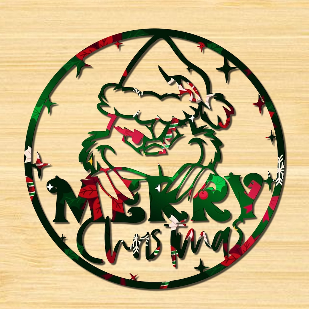 Merry Grinchmas Metal Sign Christmas Metal Prints Grinch Christmas Sign ...