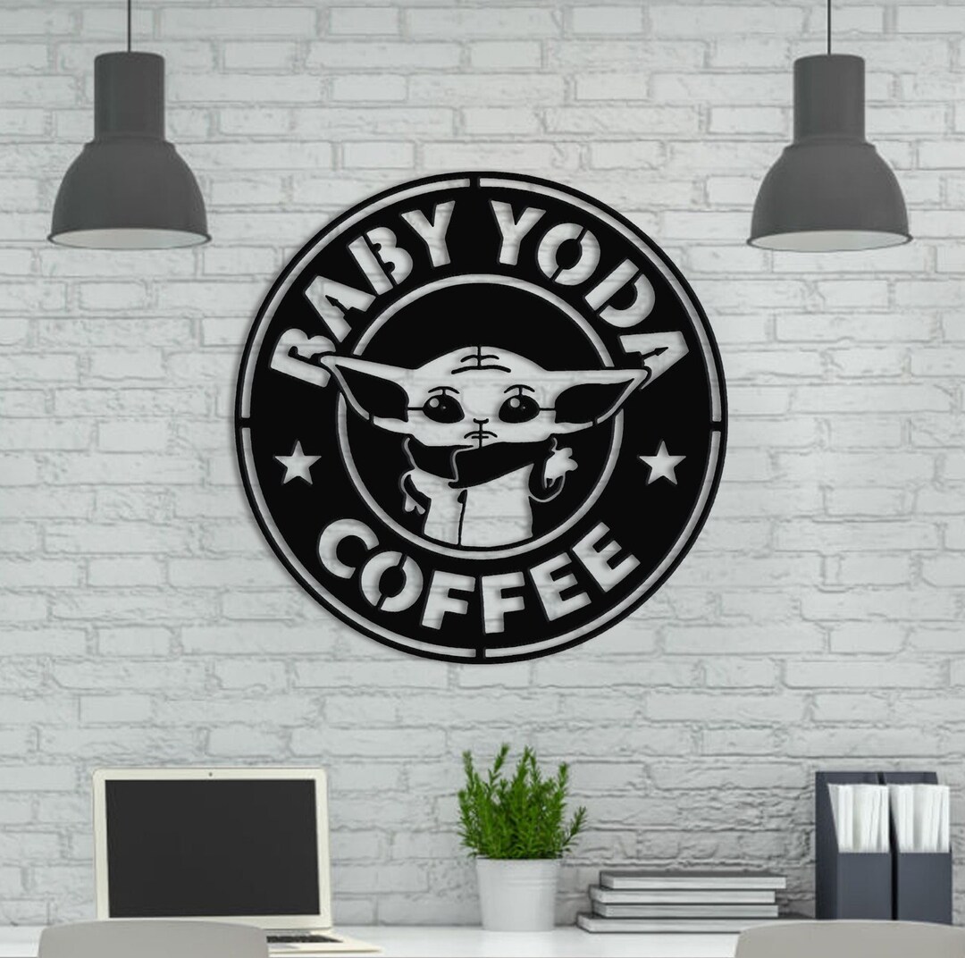 Customize Baby Yoda Metal Sign Birthday Gifts Yoda Welcome Sign Room ...