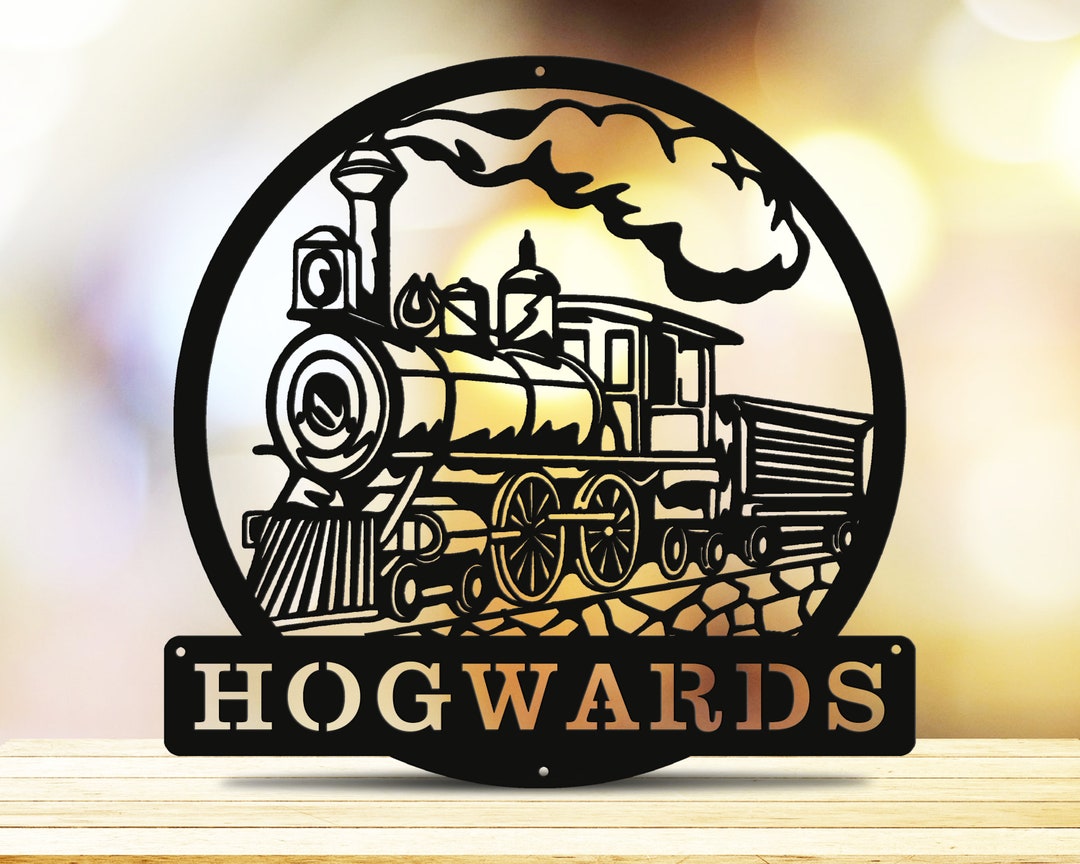 Customized Train Sign, Metal Wall Decor, Garage Wall Art, Family Name ...