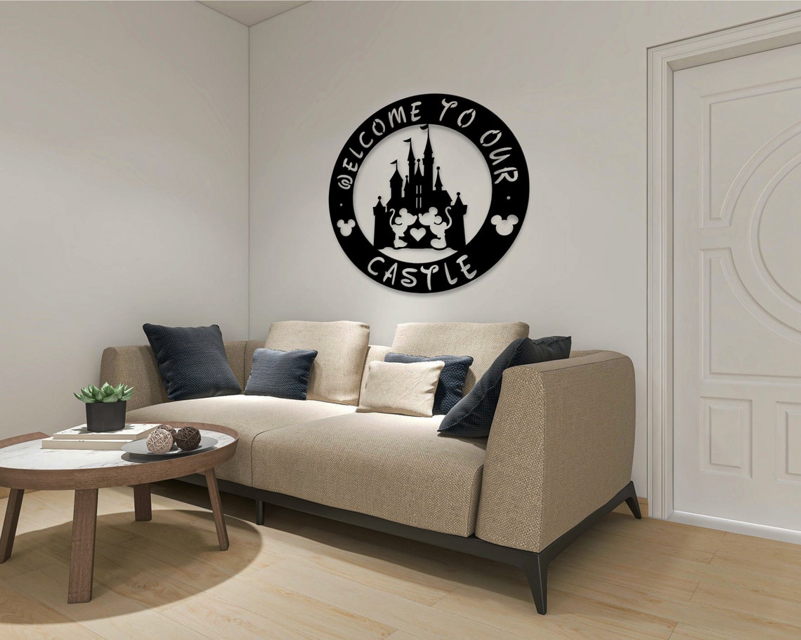 Welcome to Our Castle Sign Disney Metal Sign Metal Wall - Etsy