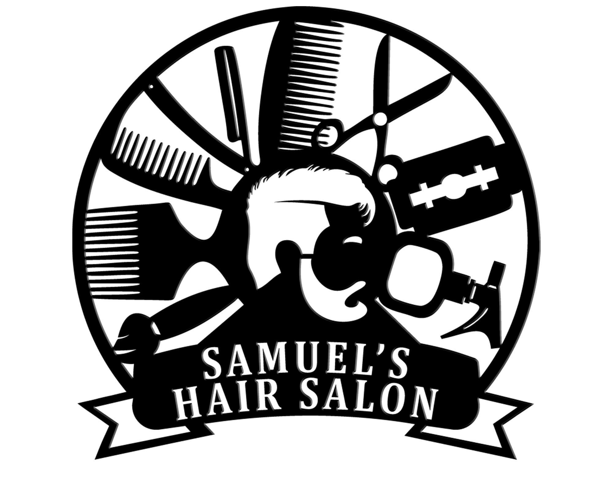 Hair Stylist Name Monogram Sign Personalized Hair Dresser - Etsy