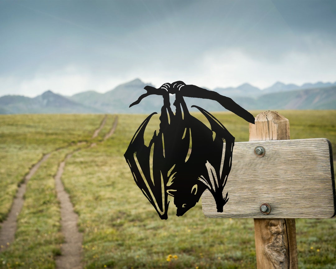 Bat Metal Sign Metal Bird Stakes Bat Garden Gift Metal Garden Décor ...