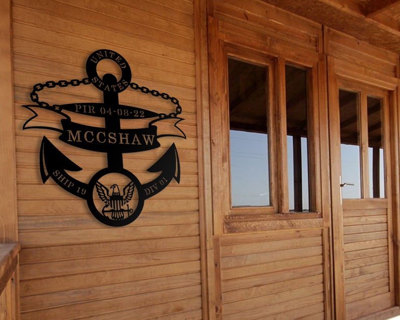 Personalized Anchor Metal Sign Navy Boot Camp Pir/graduation - Etsy