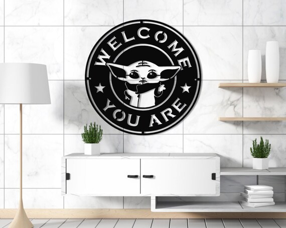 Baby Yoda Metal Sign Star Wars Sign Star Wars Wall Décor - Etsy