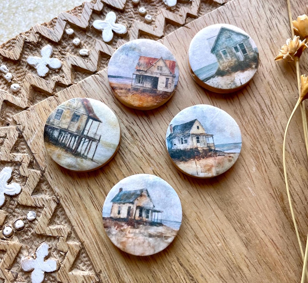 NANTUCKET Summer/price per Bead/unique Decoupaged Bracelet & Necklace ...