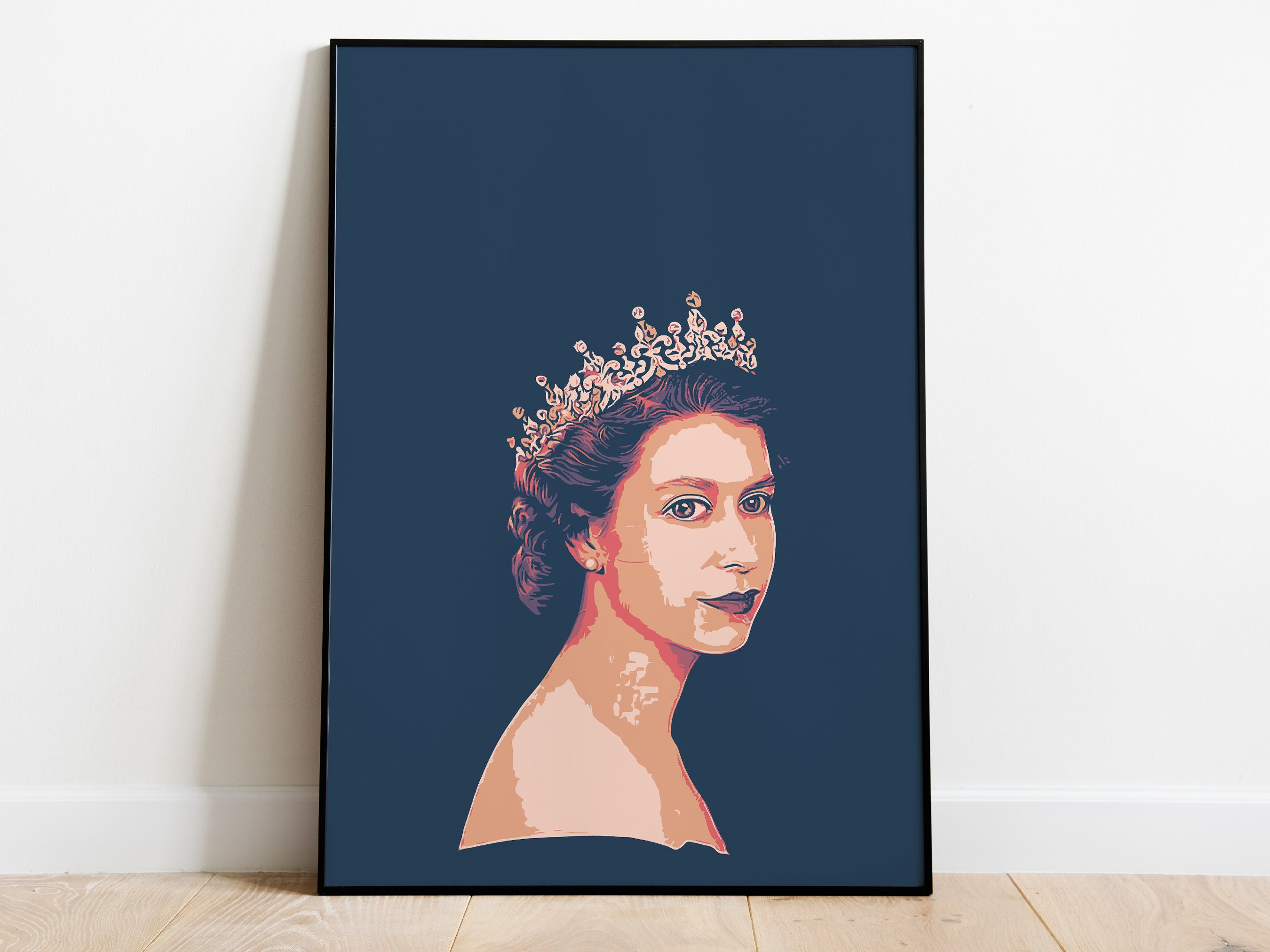 Printable Wall Art Set of 2 Queen Elizabeth II Poster Queen Elizabeth ...