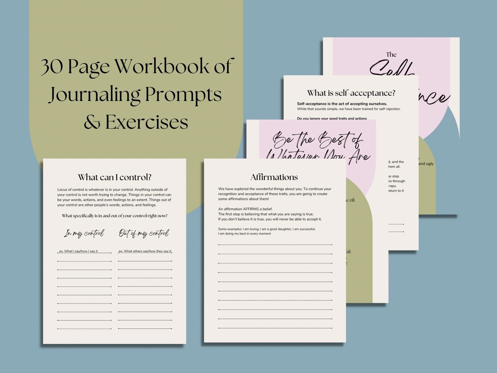 The Self-acceptance Workbook - Etsy