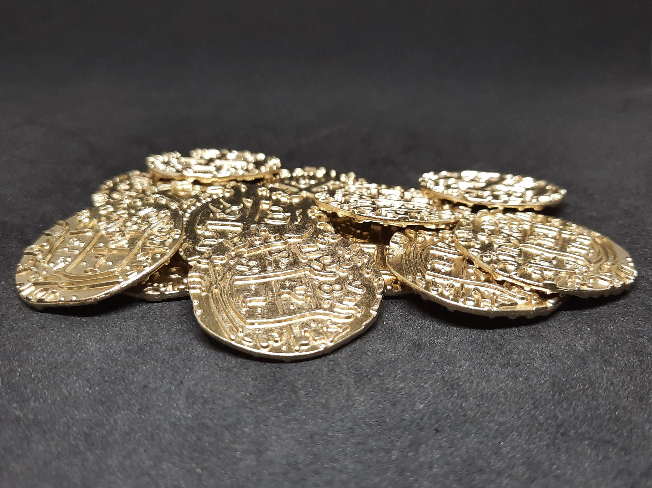 Large Golden Metal Coins 30mm for Pirate Chest or Board Game - Etsy