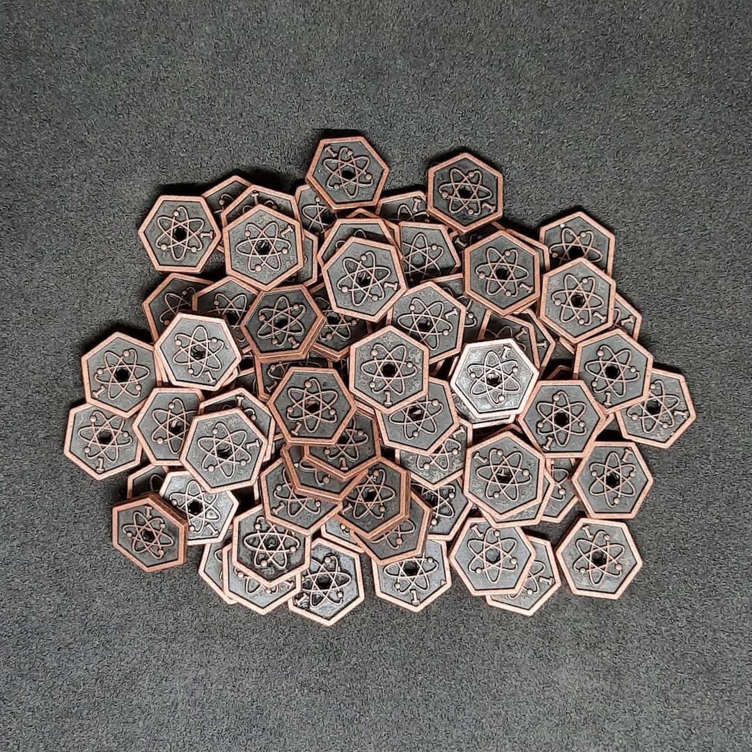 Bronze Spatial Metal Coins, 15mm, of Value 1 for Board Games, Role ...