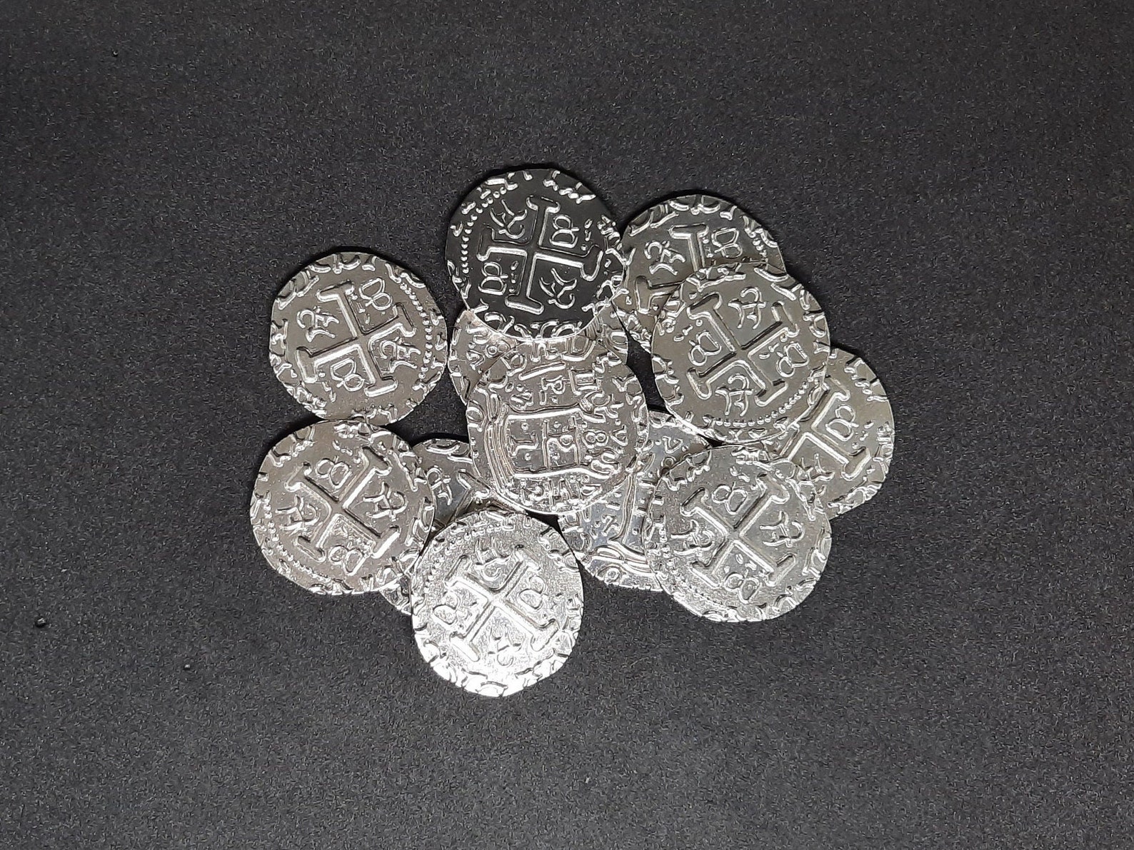Large Silver Metal Coins, 30mm, for Pirate Chest or Board Game - Etsy