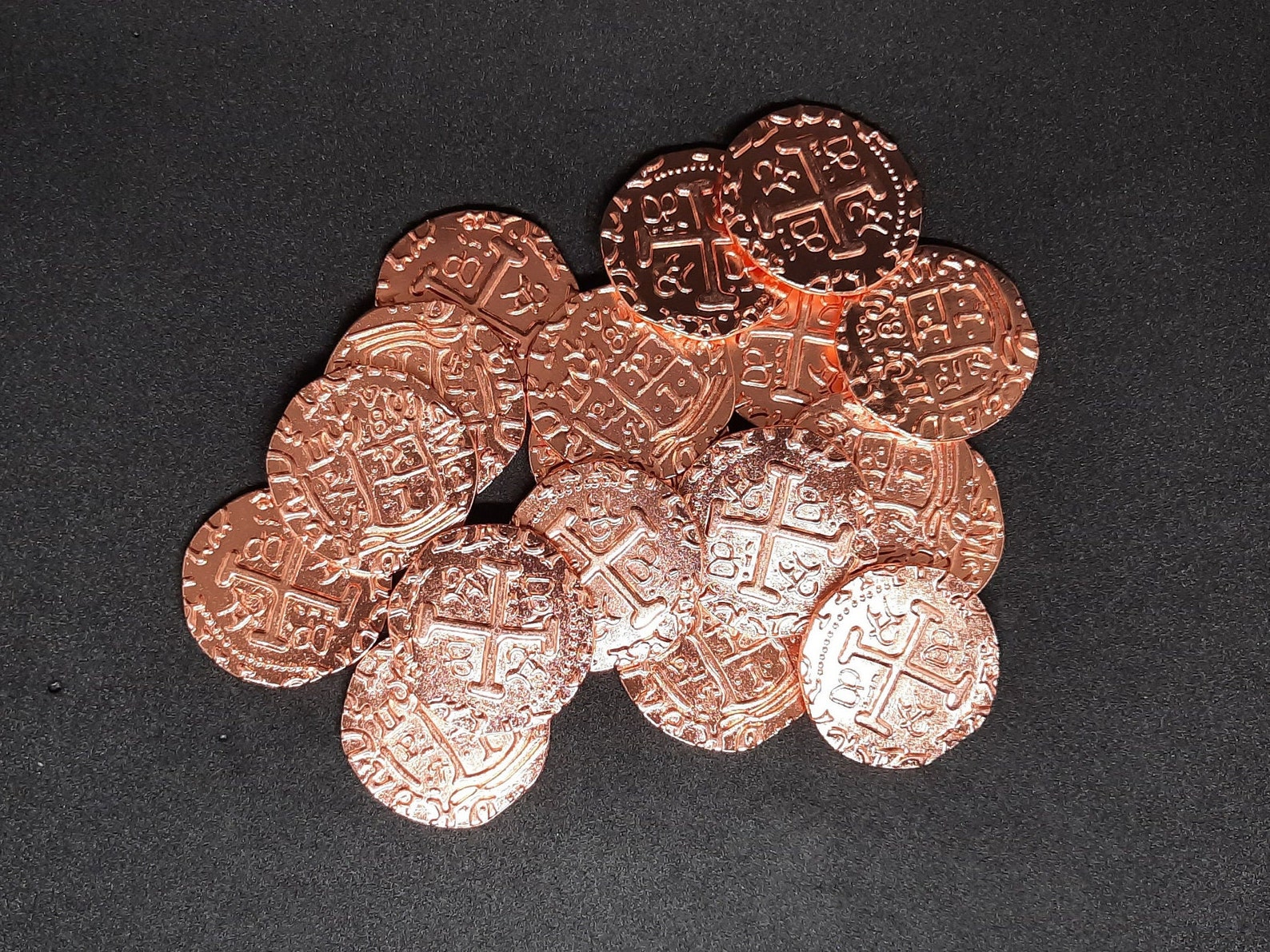 Large Copper Metal Coins, 30mm, for Pirate Chest or Board Game - Etsy